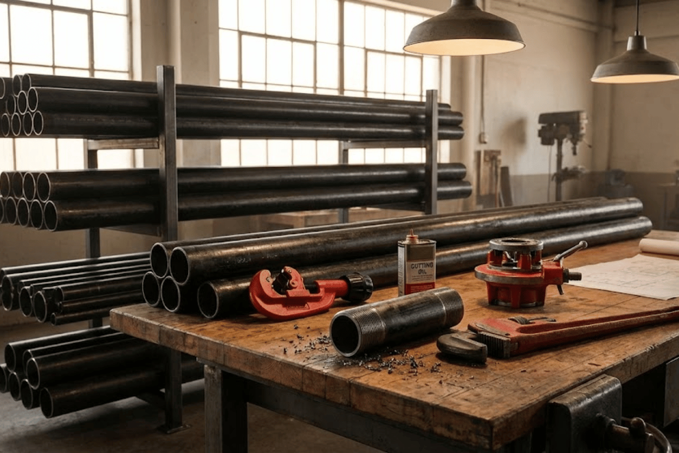 Cut and Thread Black Steel Pipe | Custom Length Services – Steel & Pipe ...